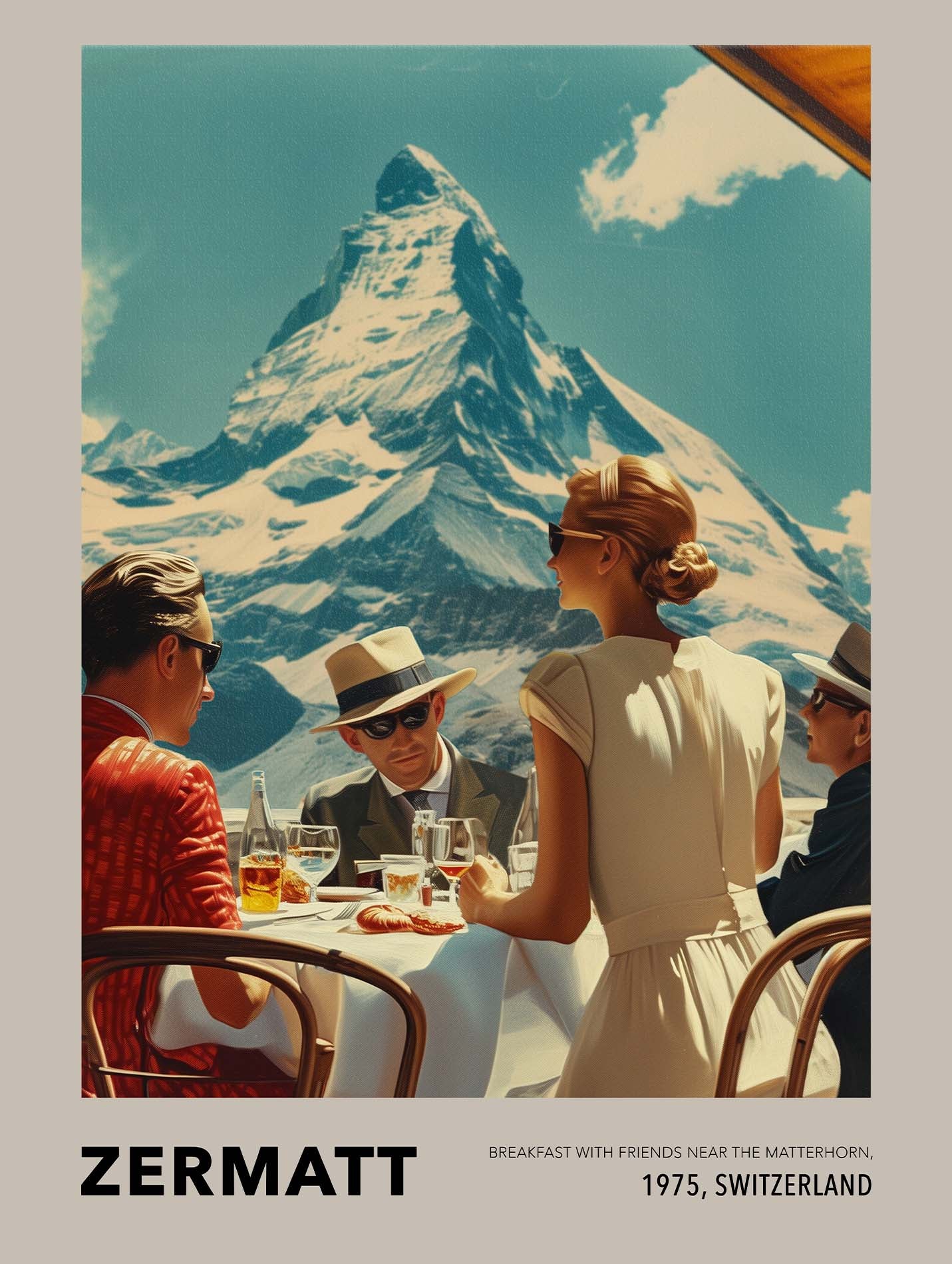 Breakfast in Zermatt Poster / Frühstück in Zermatt Poster / Affiche ...